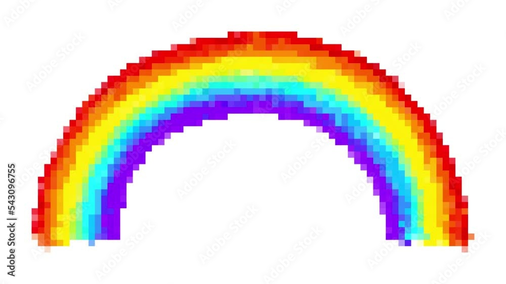 Rainbow Pixel Art Template