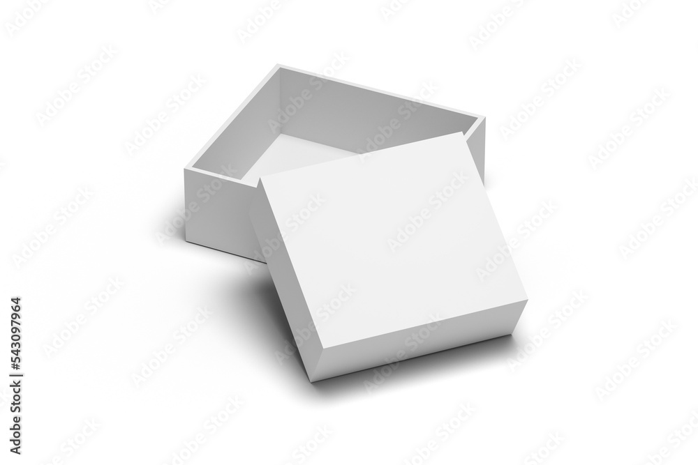 Transparent PNG illustration mockup with opened square box Stock ...