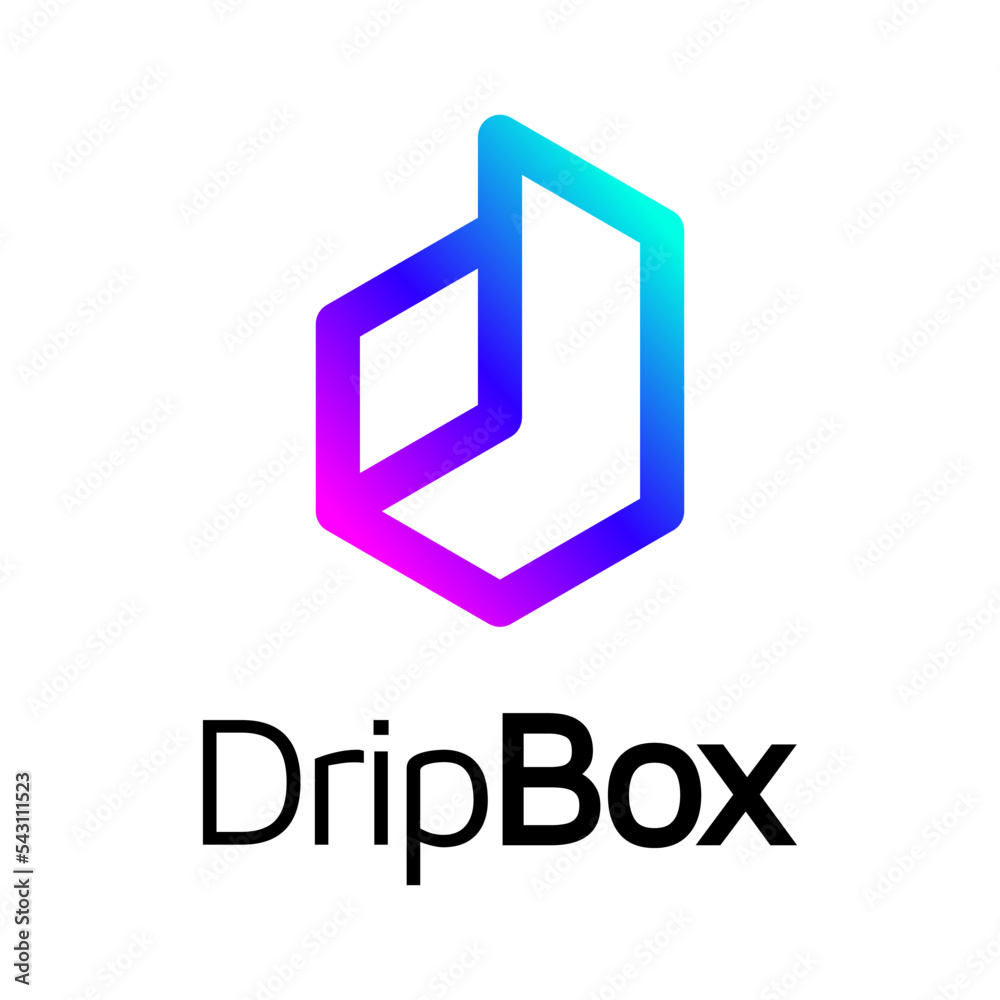 D Letter Box Symbol Suitable for Delivery Service or Bank Digital ...