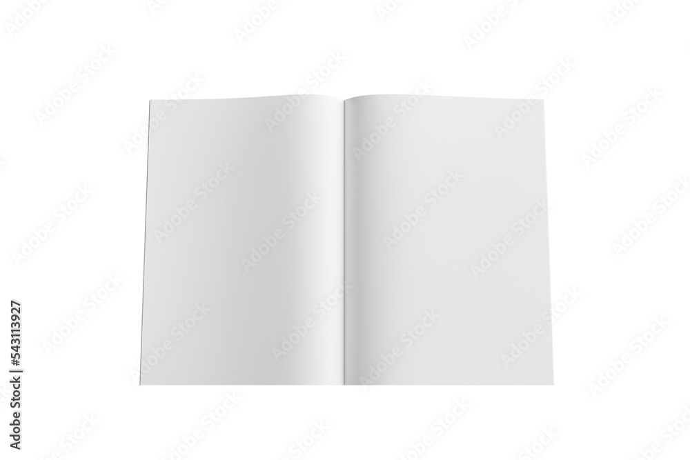 Blank open magazine isolated with transparent background PNG format ...