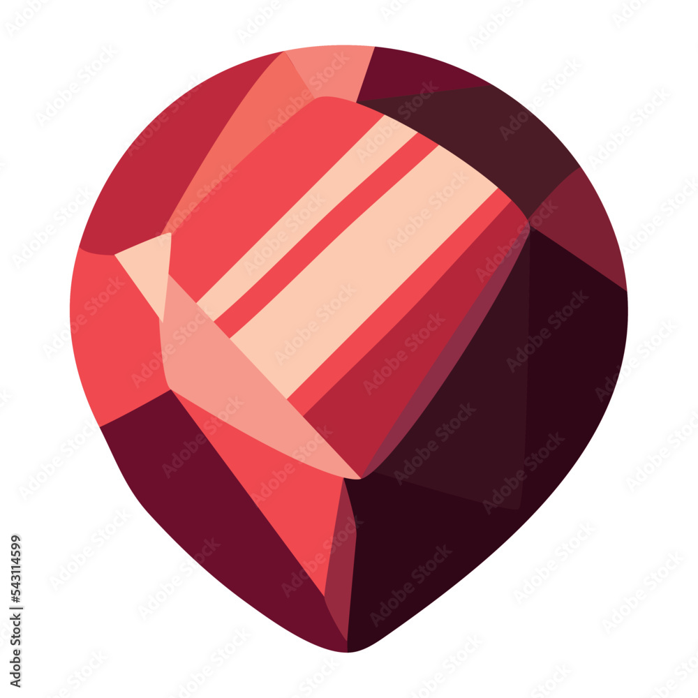 flat ruby illustration Stock Vector | Adobe Stock