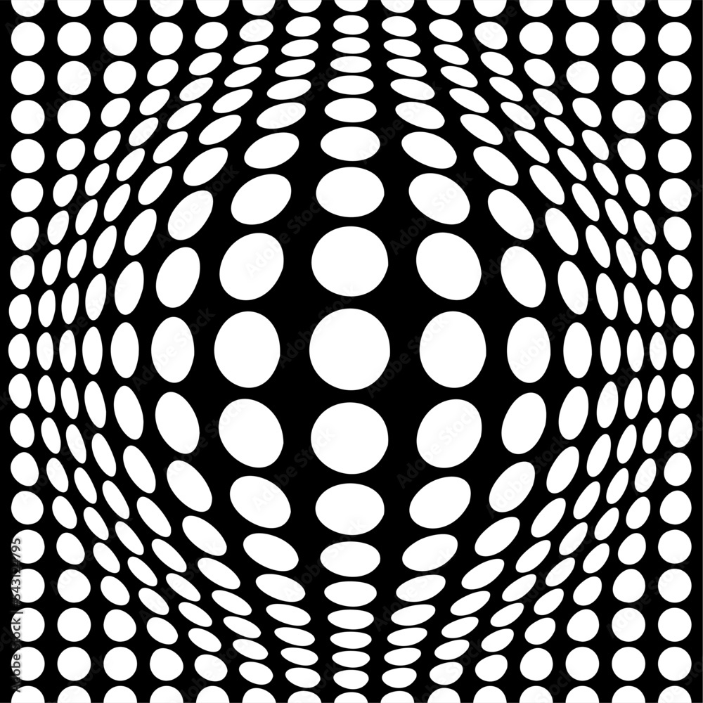 seamless background with optical illusion of a ball.Illustration of the ...