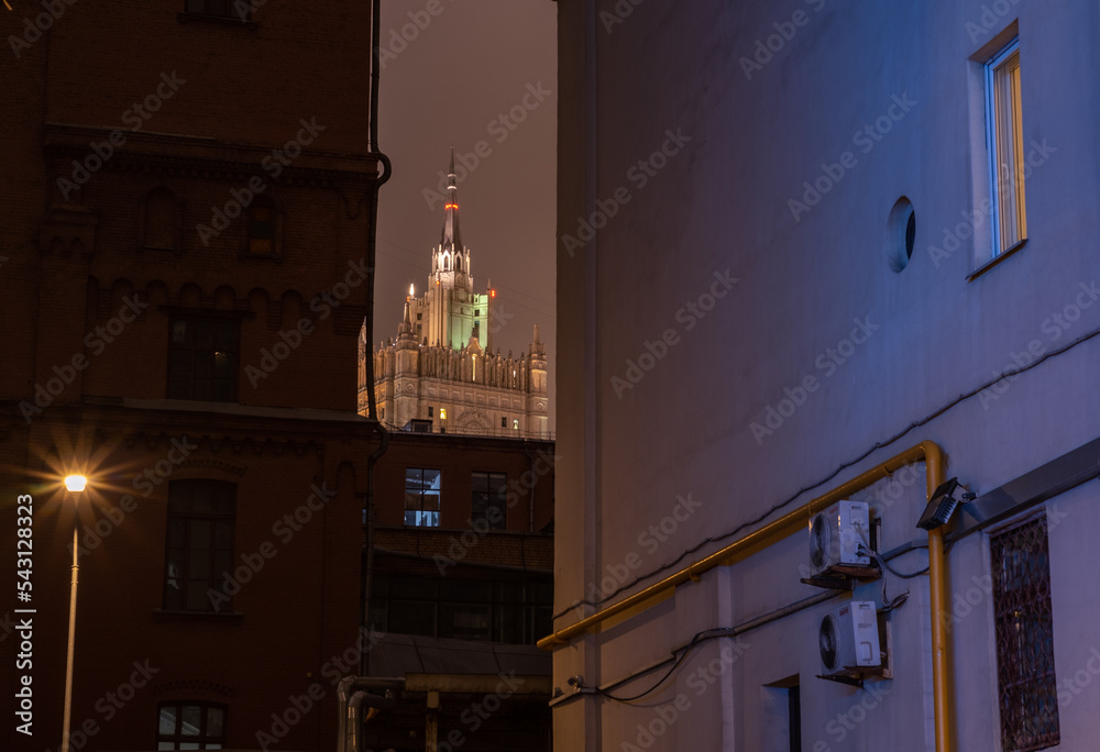 tower at night Stock Photo | Adobe Stock
