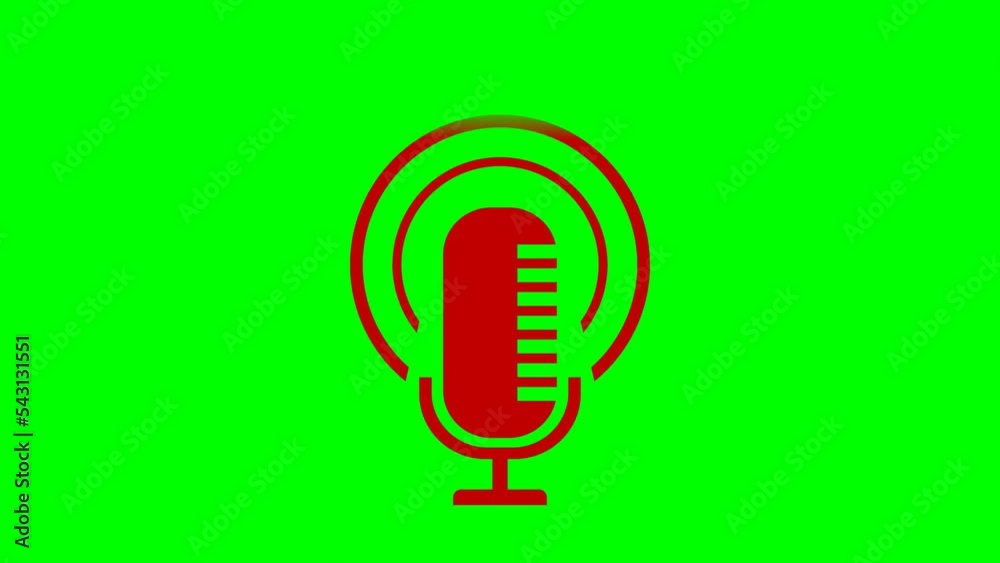 Podcast opening animation with green screen and white background Stock ...