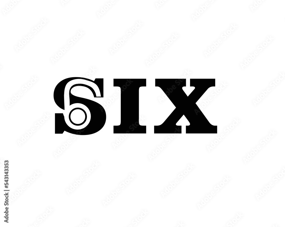 number six silhouette logo icon that maybe you can edit into a logo or ...