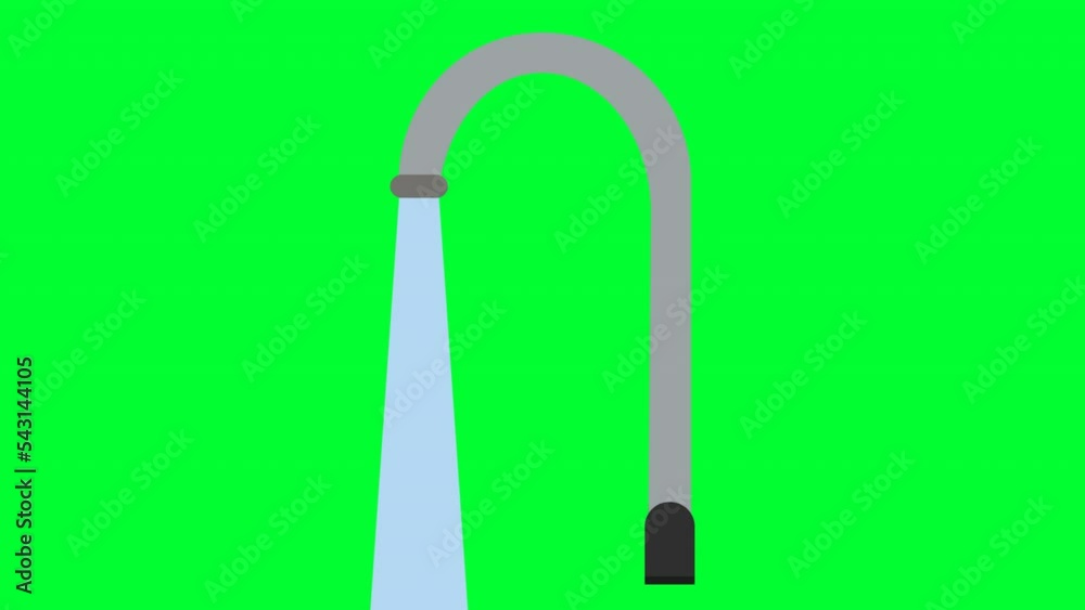 Water tap droping water Green screen animation.flow tap and falling ...