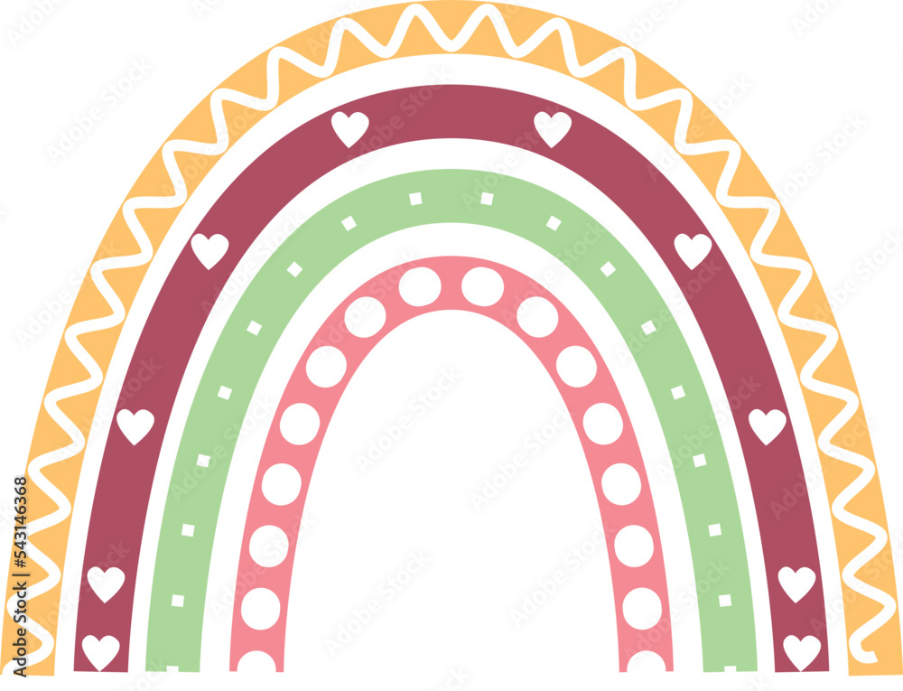 bohemian rainbow can be used for t-shirts, wall displays and others ...
