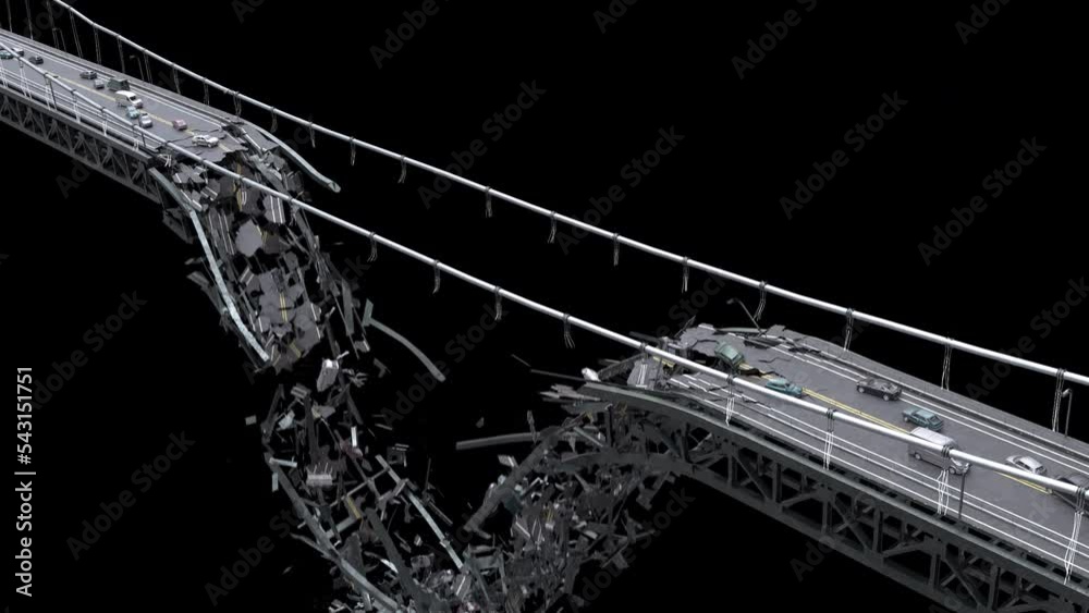 Realistically bridge model(with inner and outer walls, concrete parts ...
