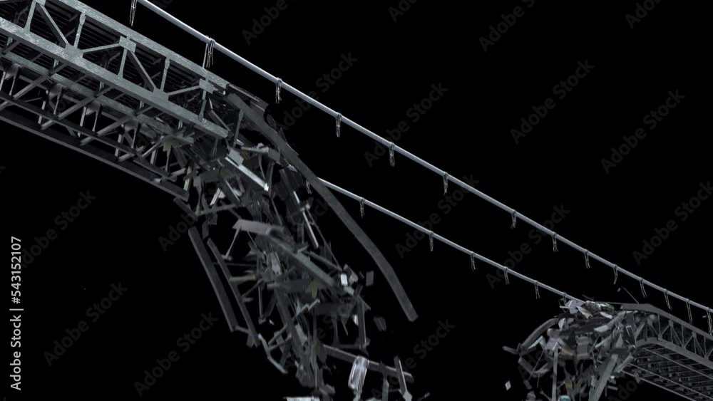 Realistically bridge model(with inner and outer walls, concrete parts ...