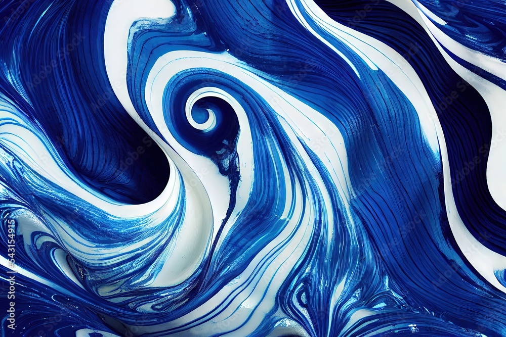 Rippled curvy cyan fond abstract background. Volute splashing dynamic ...