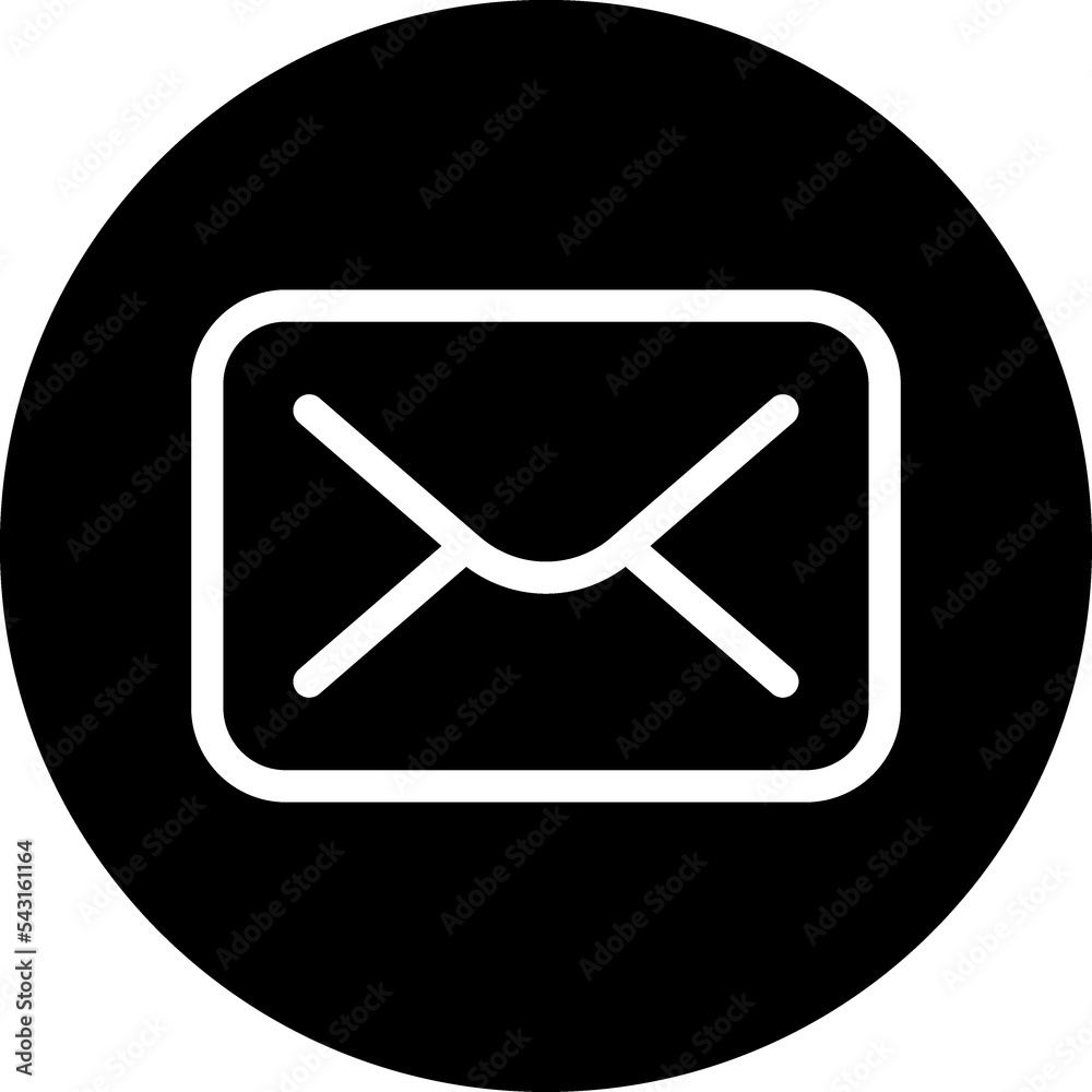 Mail black icon Stock Illustration | Adobe Stock