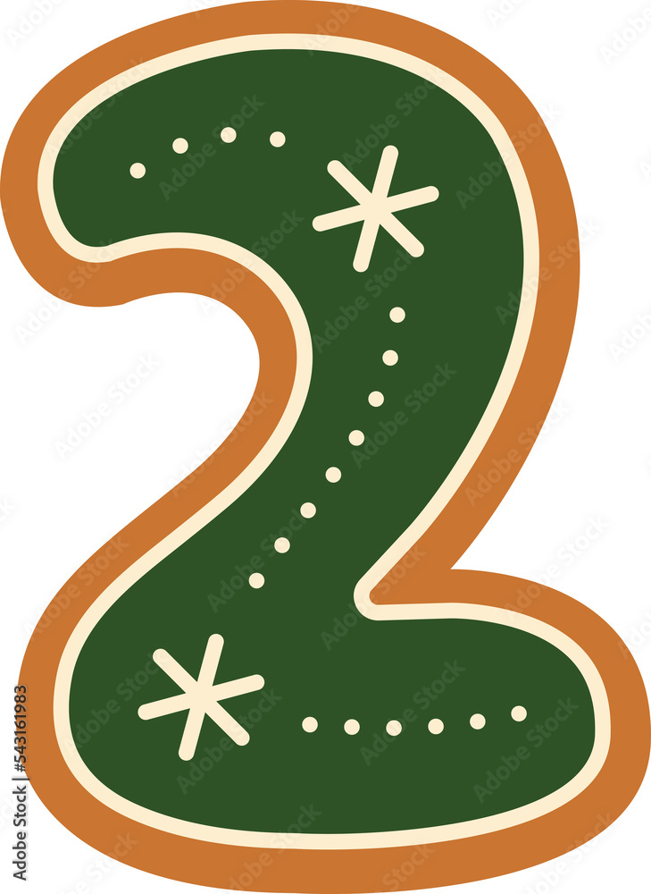 Gingerbread cookies typeface. Alphabet, numbers, holiday treat, sweet ...