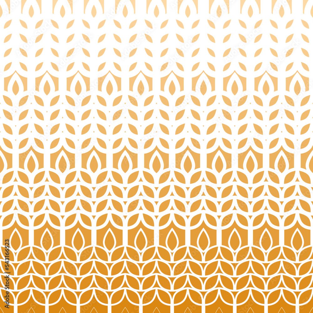 Wheat seamless pattern. Grain malt and barley, oat, rice, millet, maize ...