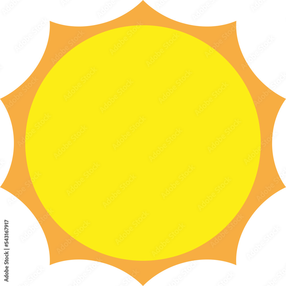 sun simple shape, sun clip art, emoji sun cartoon cute Stock Vector ...