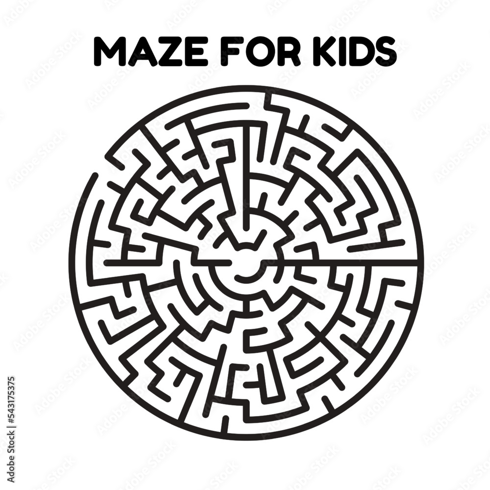 MAZE FOR KIDS PUZZLE Stock Vector | Adobe Stock