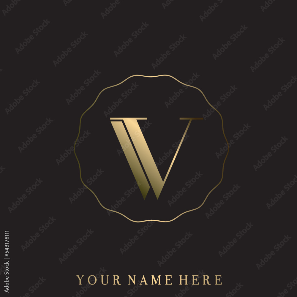 VV monogram logo.Letter v typographic signature icon.Serif uppercase ...