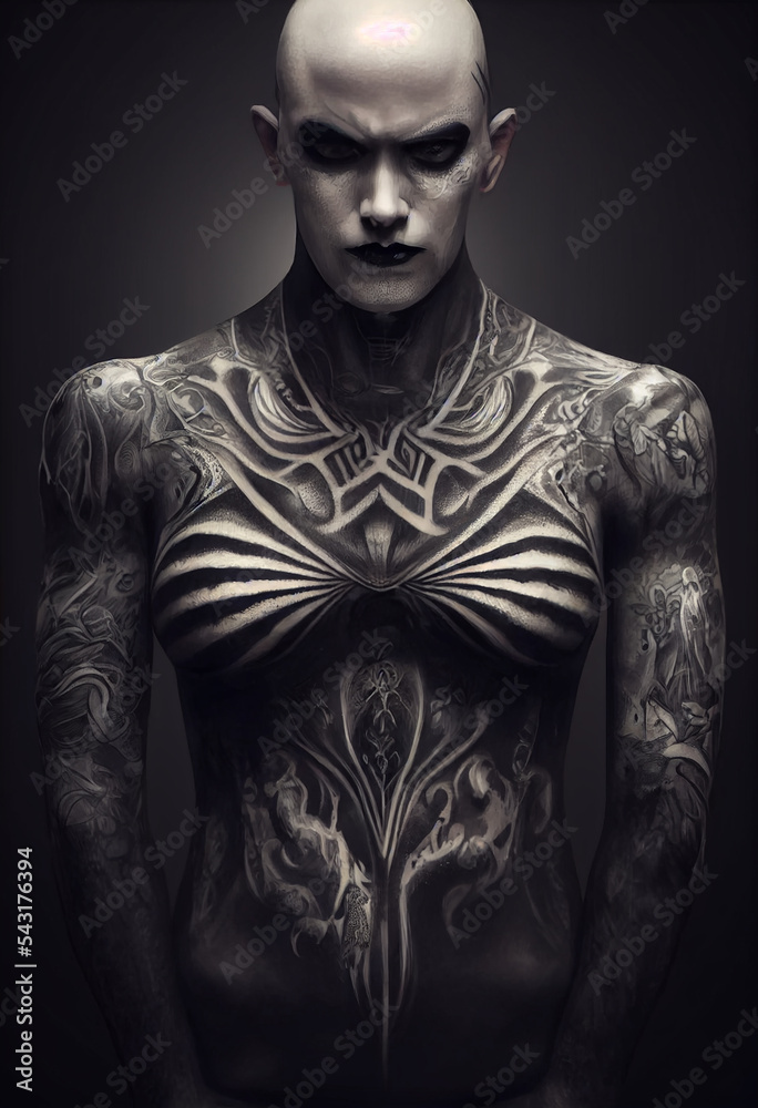 Hybrid Human Alien, Human creature, Science Fiction character, Sci fi, Creepy Monster, Dark Art ...