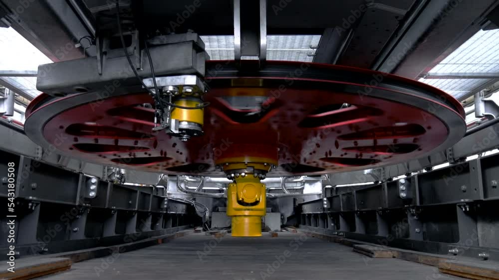 Animated background of Cable Car Lifting Wheel Mechanism in Ropeway ...