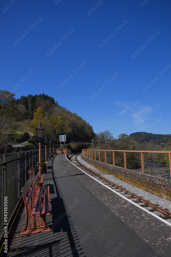 the unique train station of Berwyn in wales, which is a station that is ...