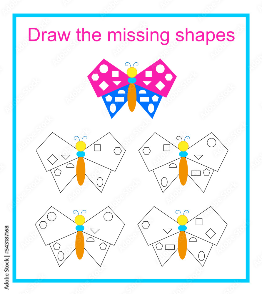 Draw the missing shapes. Learn shapes and basic geometric figures ...