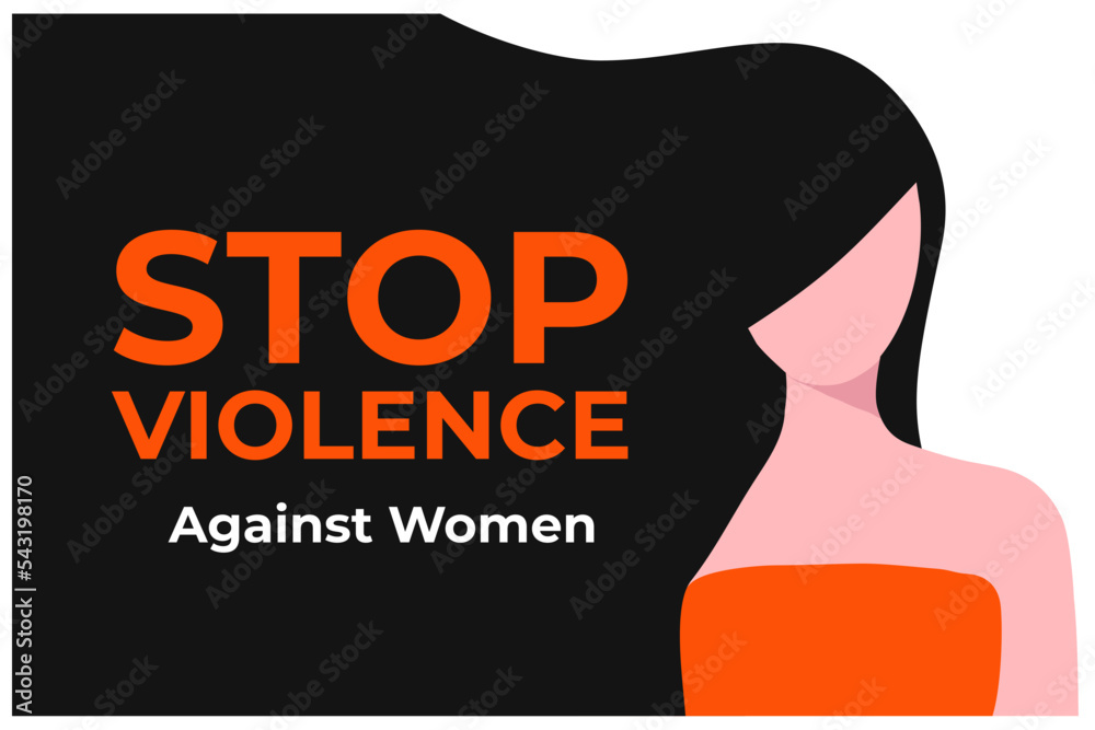 Stop violence against woman concept for the International Day for the Elimination of Violence ...