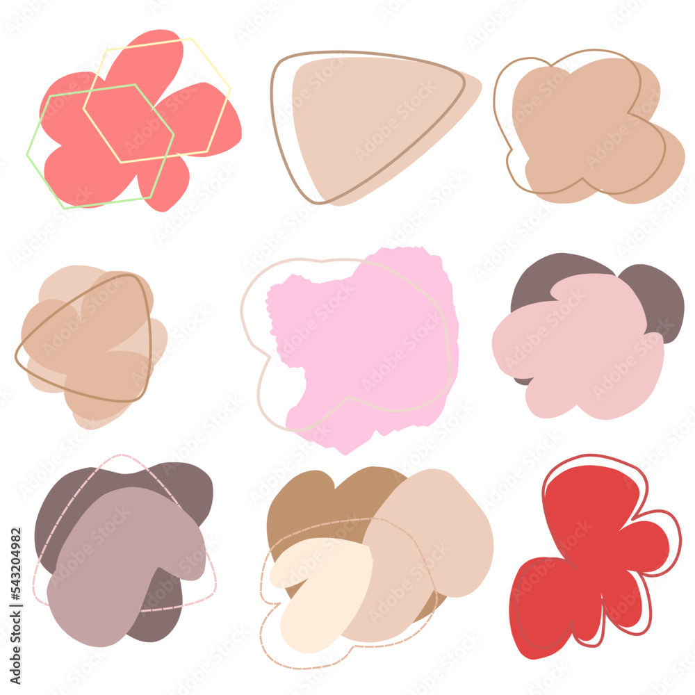 Illustration Vector Graphic of Shape Blob. Set of Blob Random. Good for ...