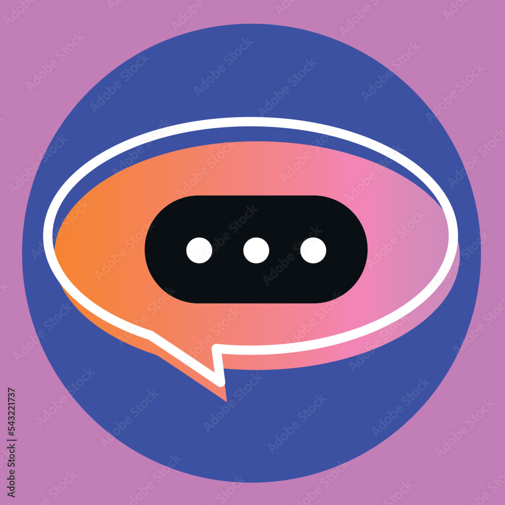 Bubble icons. Vector illustration in Cartoon flat style. Chat icon ...