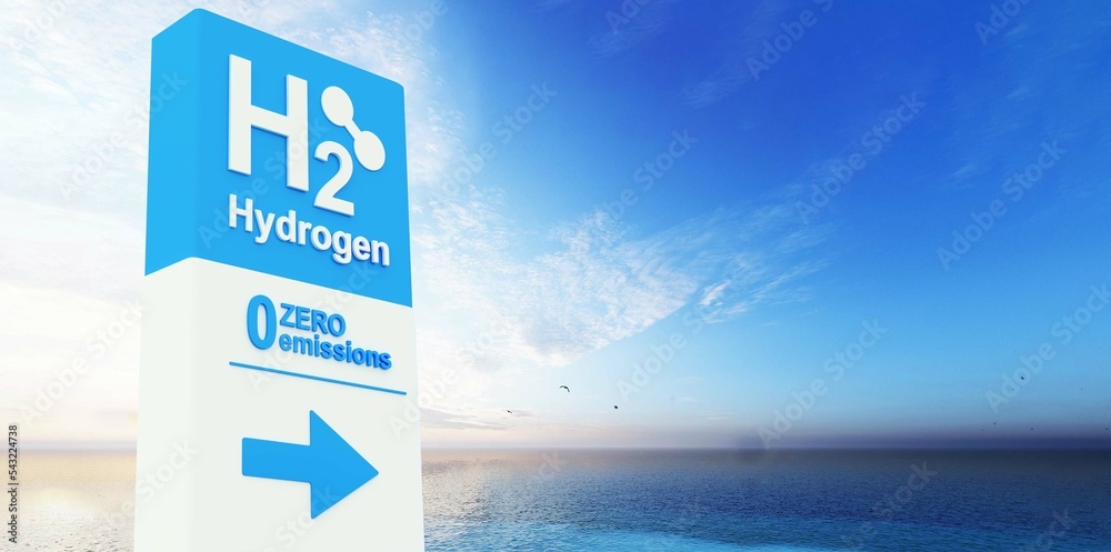 Hydrogen fuel car charging station white color visual concept design ...