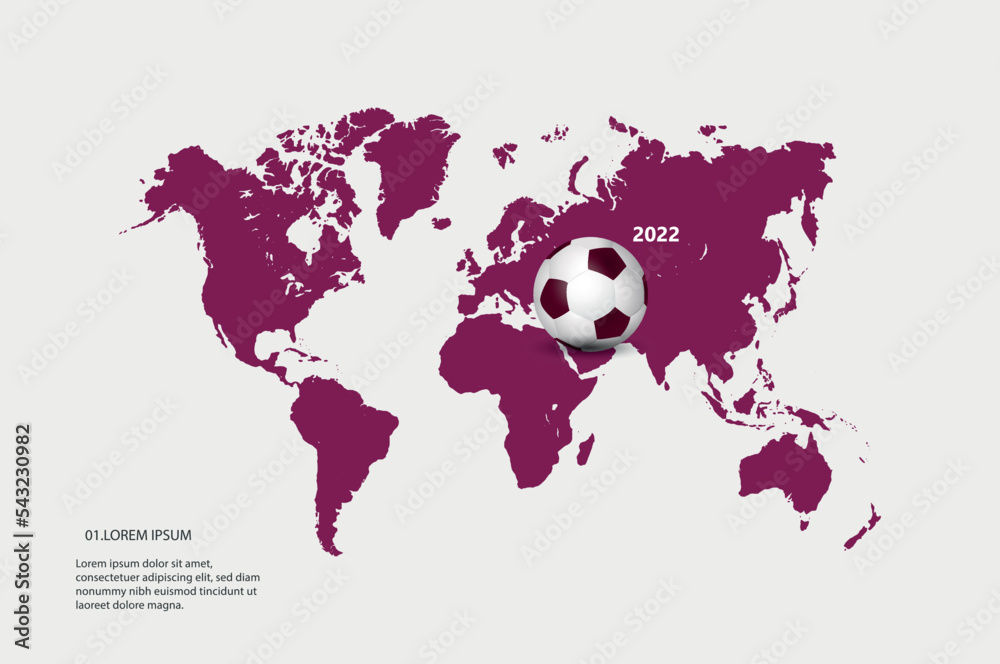 Purple wallpaper world global map. Football banner for the tournament ...
