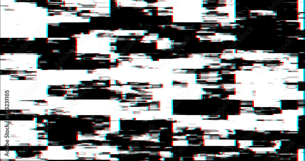 Glitch noise distortion of broken video empty background, VHS effect ...