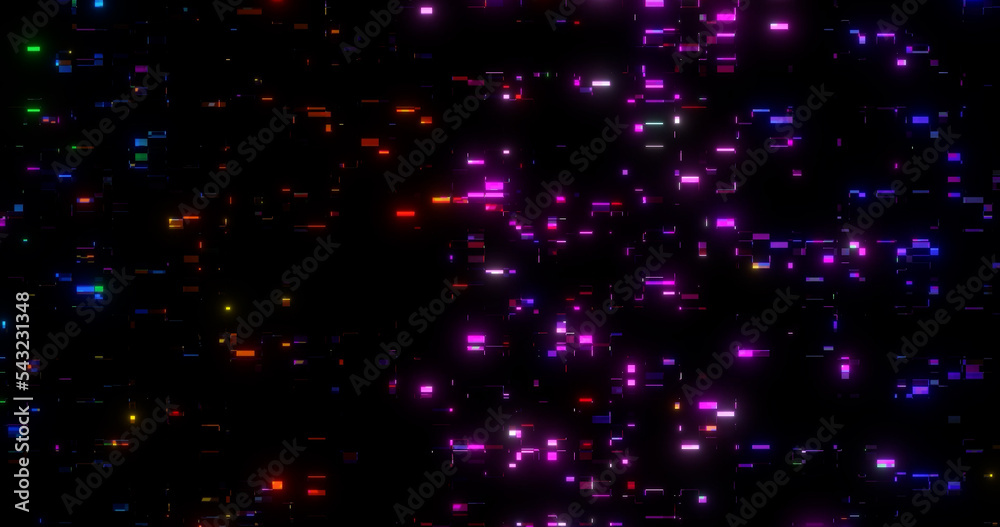 Glitch noise distortion of broken video image background, VHS effect ...