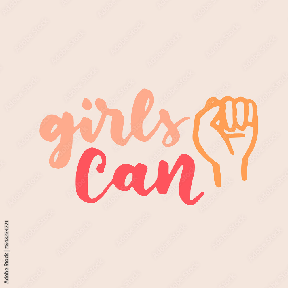 women's rights quote and phrase. Vector lettering about feminism, woman ...