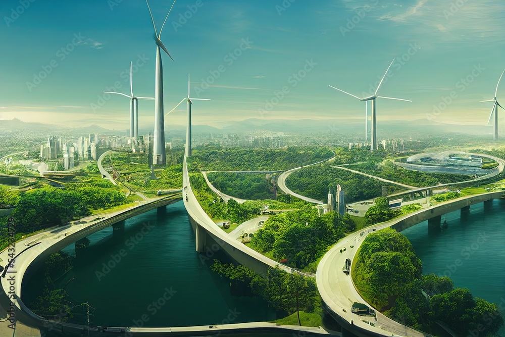 Utopian civilisation, utopic city, future of humanity,, architecture of ...