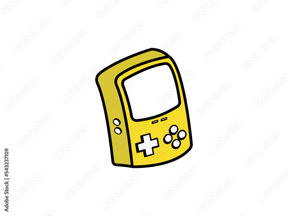 Vetor de cute little yellow game boy design suitable as clipart and ...