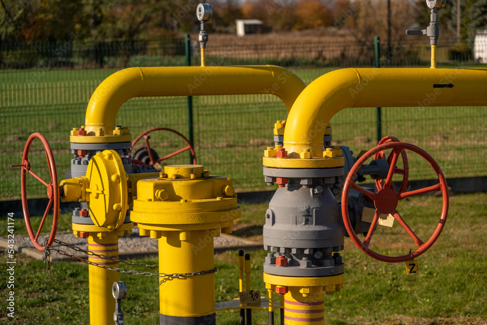 Foto de Gas pipes, natural gas transport system. Transmission ...