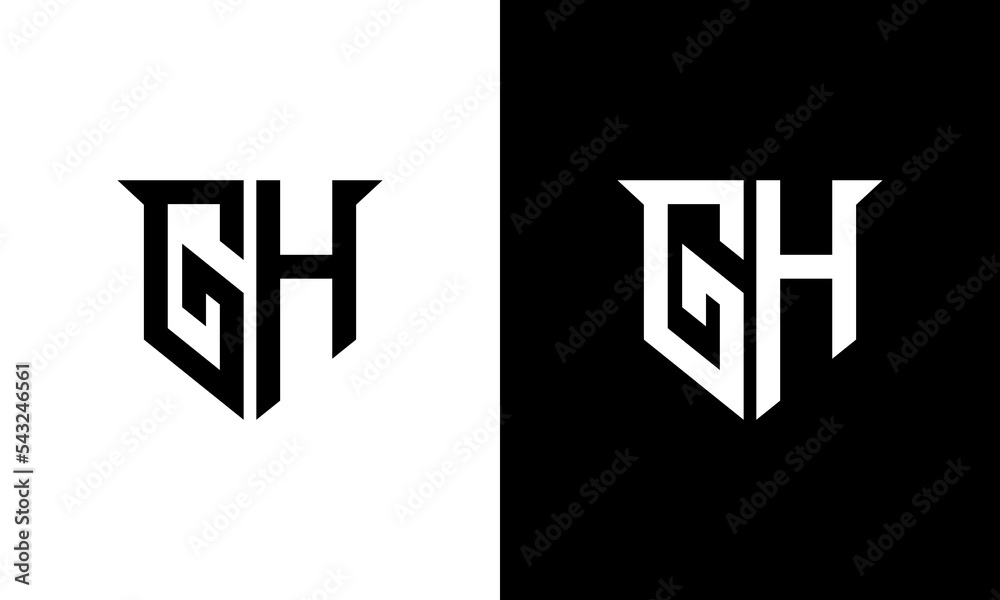letter gh logo design Stock Vector | Adobe Stock