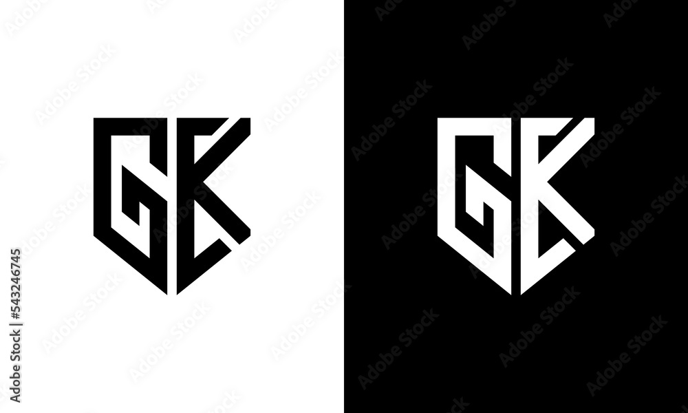 letter gk logo design Stock Vector | Adobe Stock