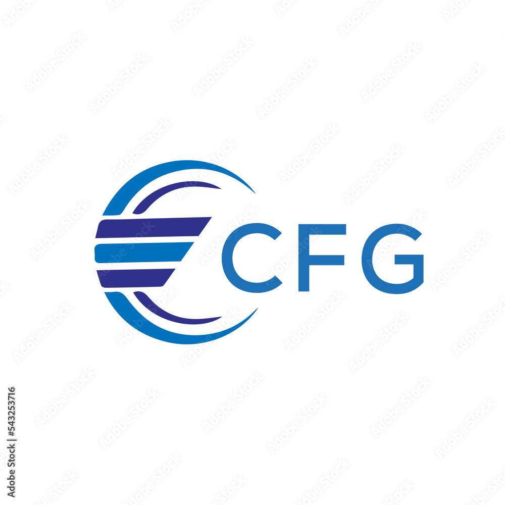 Vecteur Stock CFG letter logo. CFG blue image on white background. CFG ...