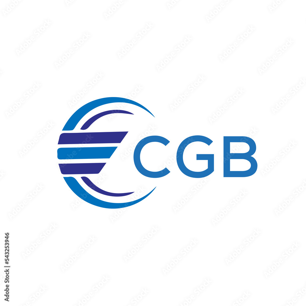 CGB letter logo. CGB blue image on white background. CGB vector logo ...