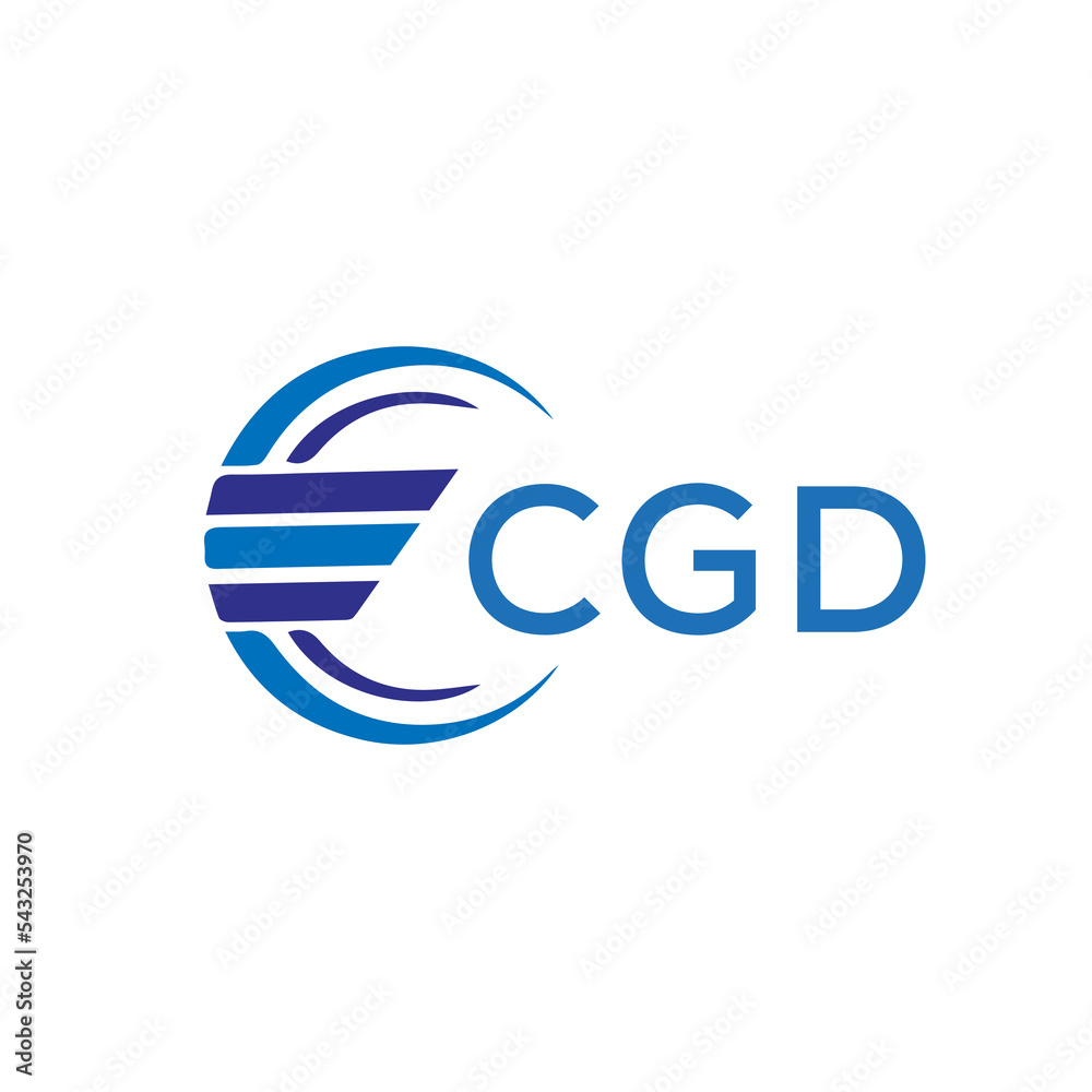 CGD letter logo. CGD blue image on white background. CGD vector logo ...