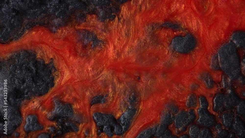 Fluid art. Abstract background with effect dramatic eruption volcano ...