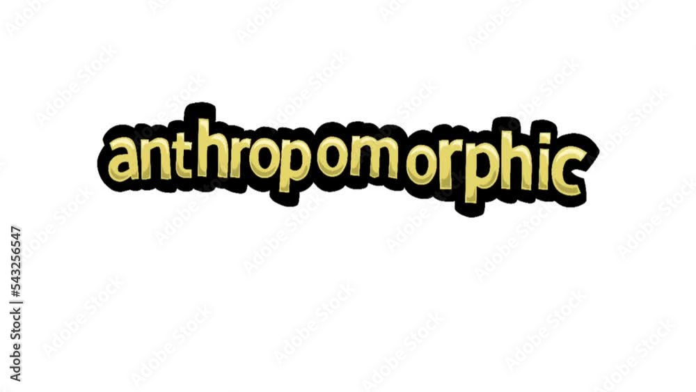 White screen animation video written ANTHROPOMORPHIC Stock Video ...