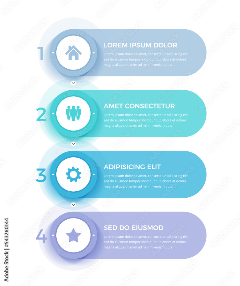 Poster Infographic template with 4 steps, workflow, process chart ...