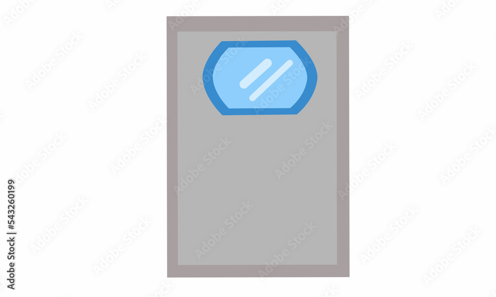 Vector illustration. Gas chamber door, white background isolation ...