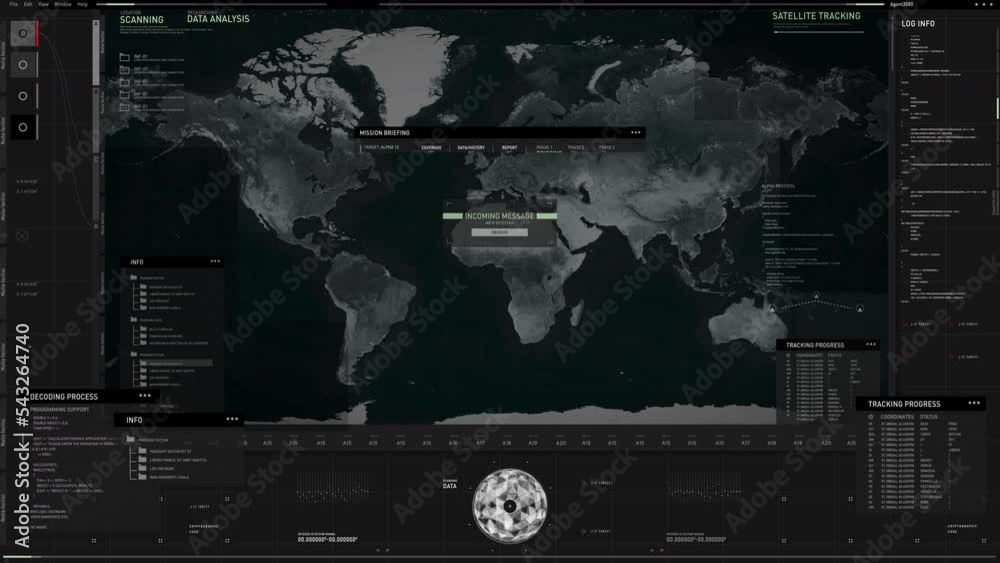 Examination of the Global map searching the position of the target ...