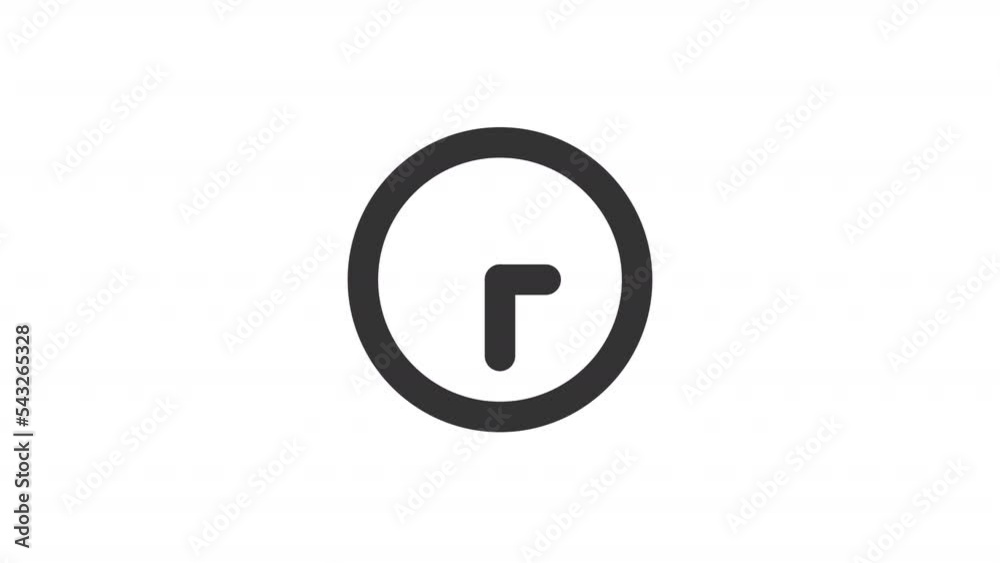 Animated navigation linear ui icons. Software control buttons. Seamless loop 4k video with alpha ...