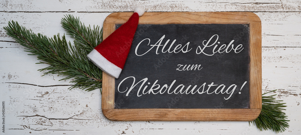 Alles Liebe zum Nikolaustag Nikolaus Feiertag Hintergrund Grußkarte ...