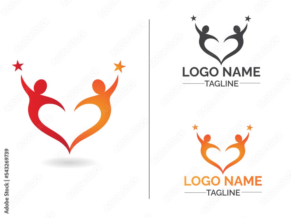 Love Success people logo deisng. People logo. Star logo. Leadership ...