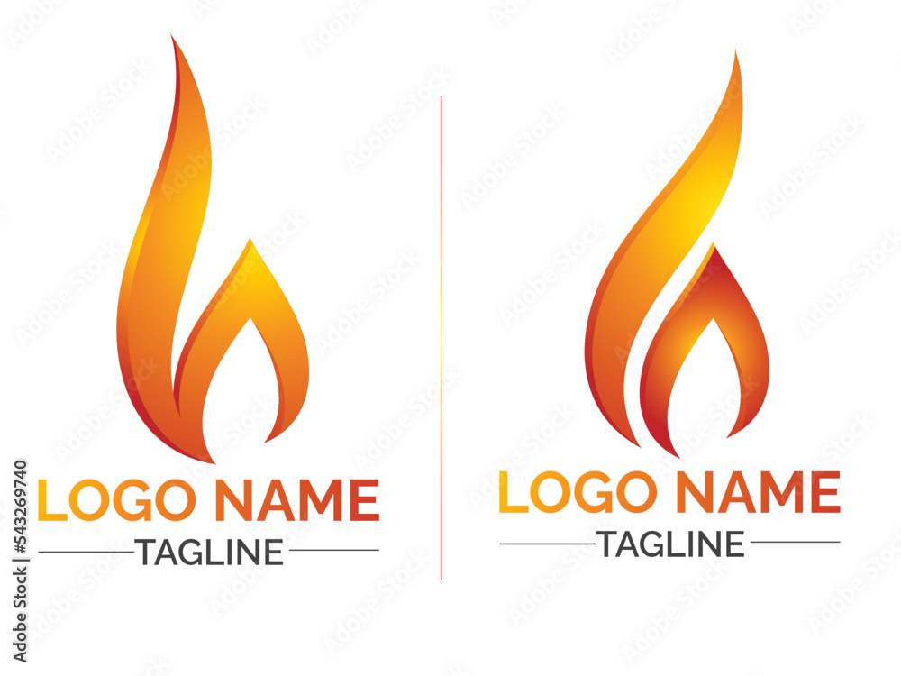 Fire logo. Gas logo. Flame logo Vector template. Gas oil logo. Premium ...