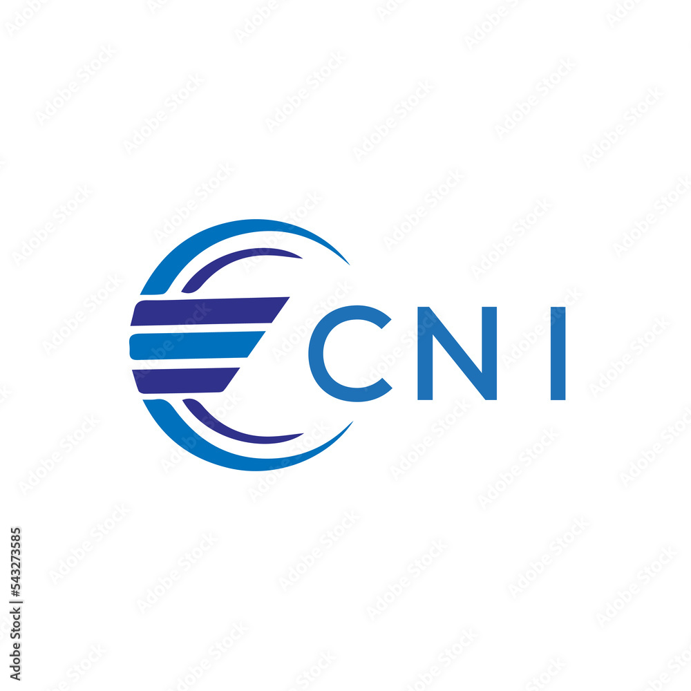Vecteur Stock CNI letter logo. CNI blue image on white background. CNI ...